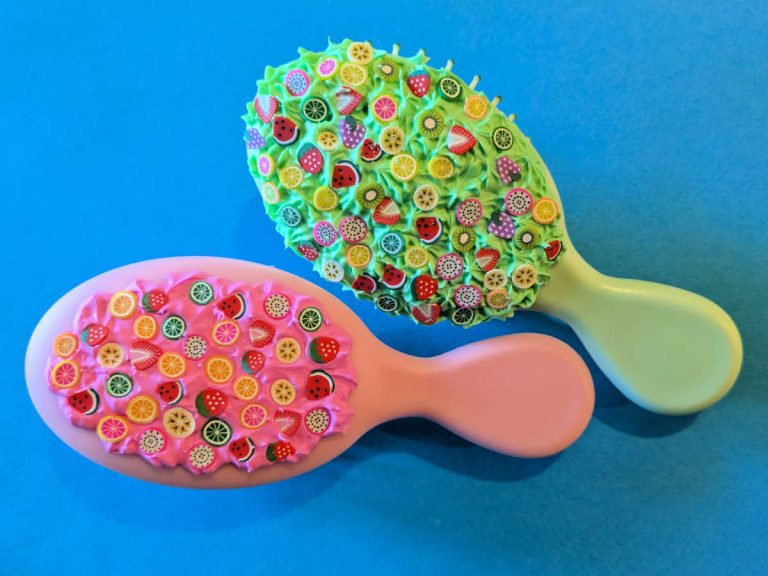 A Taste of Fun: DIY Fruit-Themed Hair Brush Craft - Mama Likes This