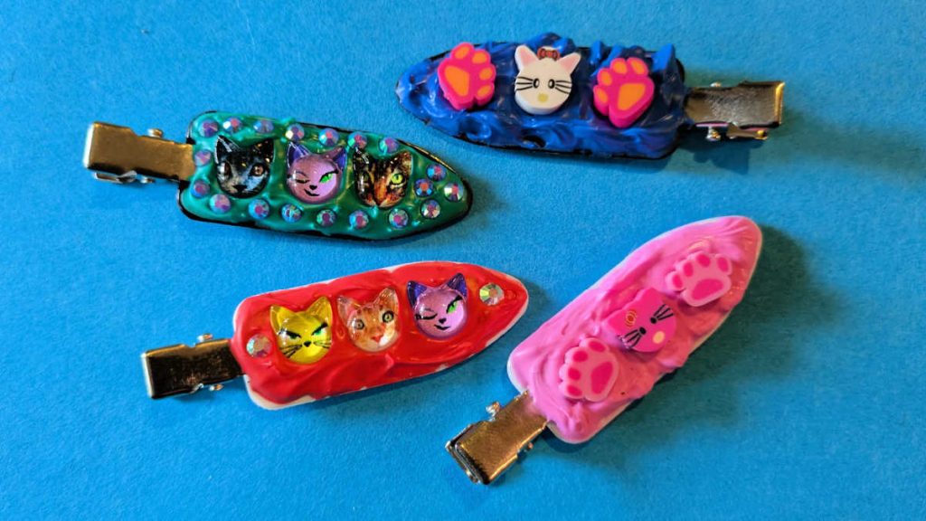 Cream Glue DIY Cat Hair Clip Craft - Mama Likes This