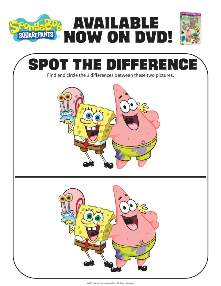 🧽 Ready, Aim, Fun! Free SpongeBob Printables from Bikini Bottom - Mama ...
